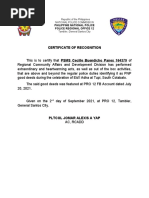 Recommendation PNP Recruitment Attrition Qouta (Sample) | PDF