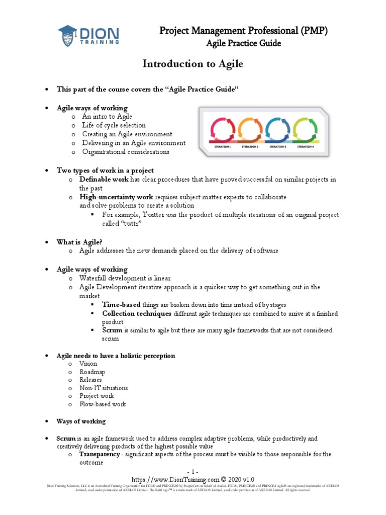 Project Management Professional (Agile) Study Guide | PDF | Scrum ...