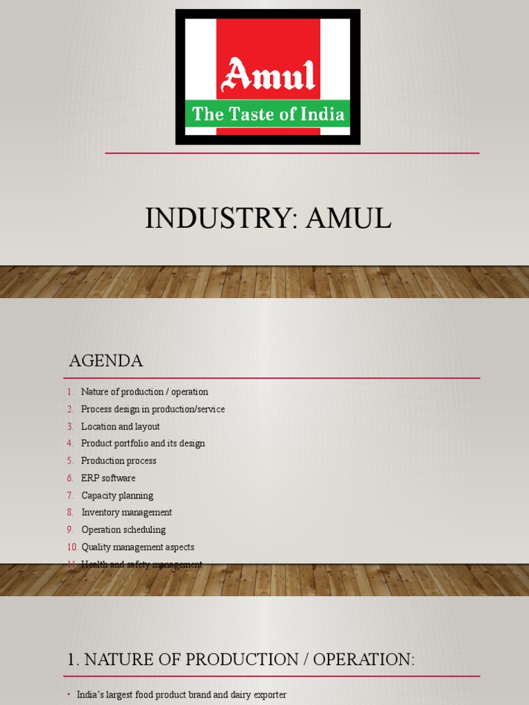 Amul Production Process Overview | PDF | Milk | Dairy