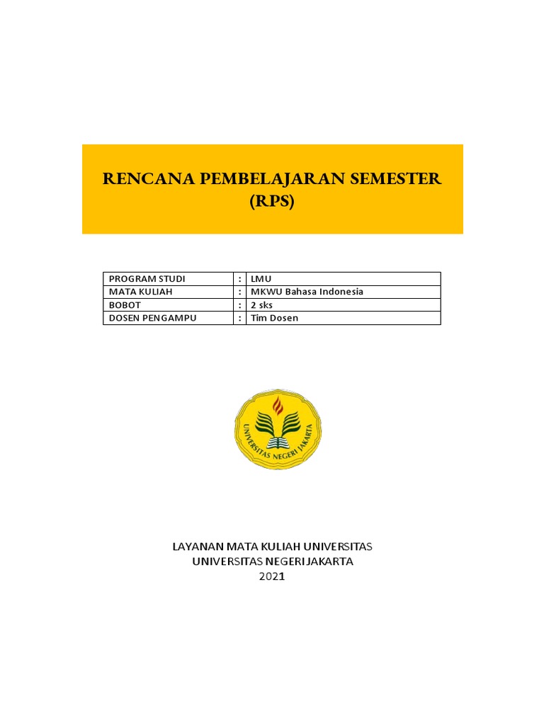 Rencana Pembelajaran Bahasa Indonesia | PDF
