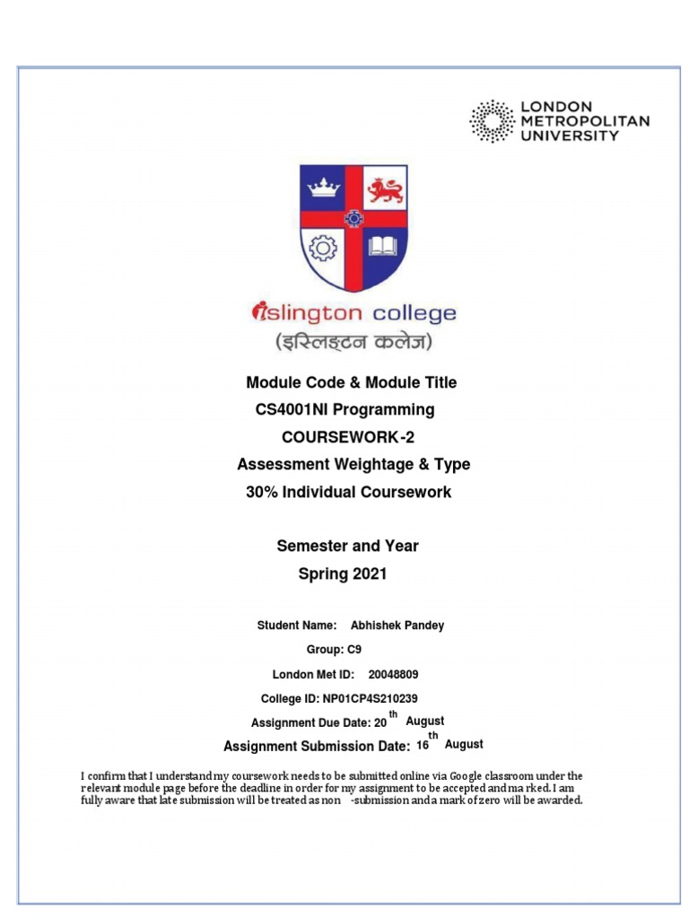 Abhishek Pandey | PDF | Parameter (Computer Programming) | Method (Computer Programming)