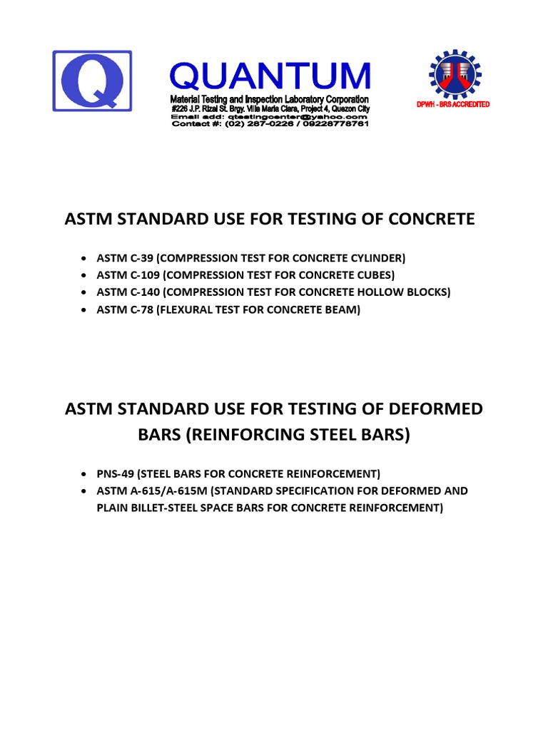 List of Standards | PDF