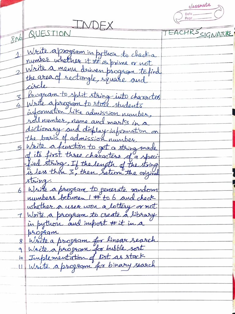 Computer Practical File Pdf