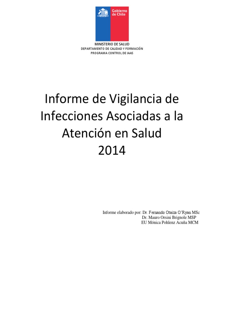 Informe IAAS 2014 | PDF | Hospital | Epidemias