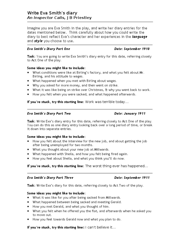 Eva Smiths Diary | PDF | General Fiction