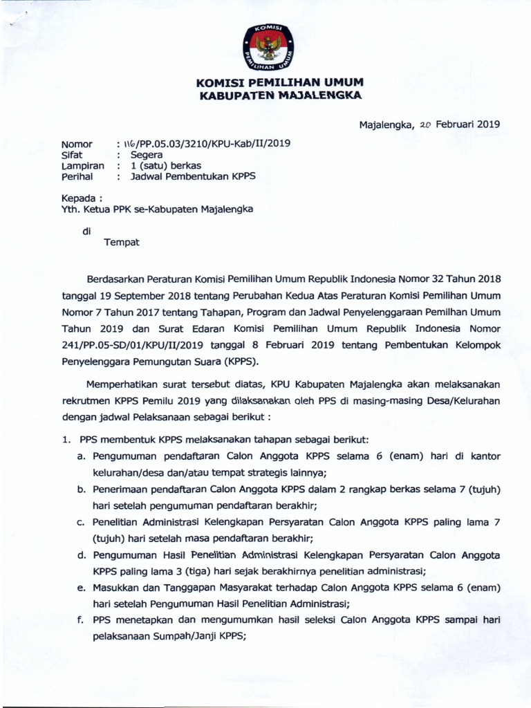 Surat Pembentukan KPPS | PDF | Pengelolaan Keuangan & Uang | Ilmu Sosial