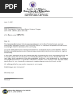 Letter Request For SBM Benchmarking | PDF