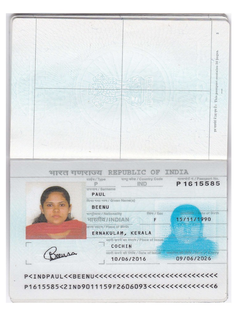Beenu Passport Front Converted Merged | PDF