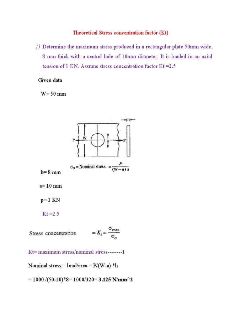 Stress Concentration Examples | PDF | Strength Of Materials | Bending