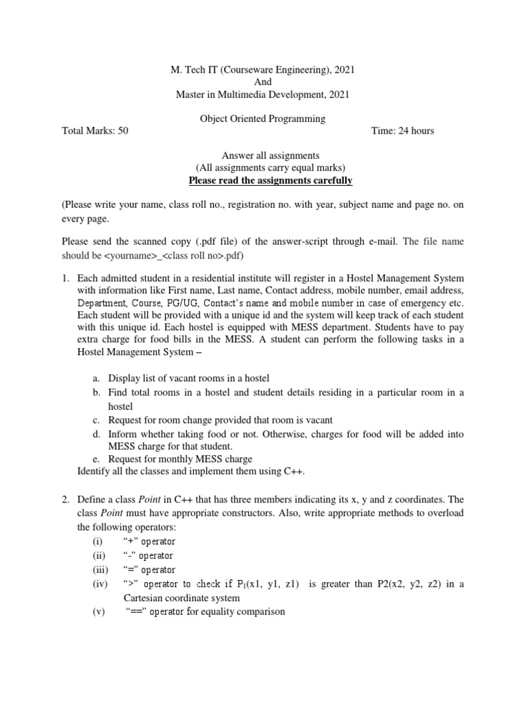 The File Name Should Be - .PDF: Please Read The Assignments Carefully ...