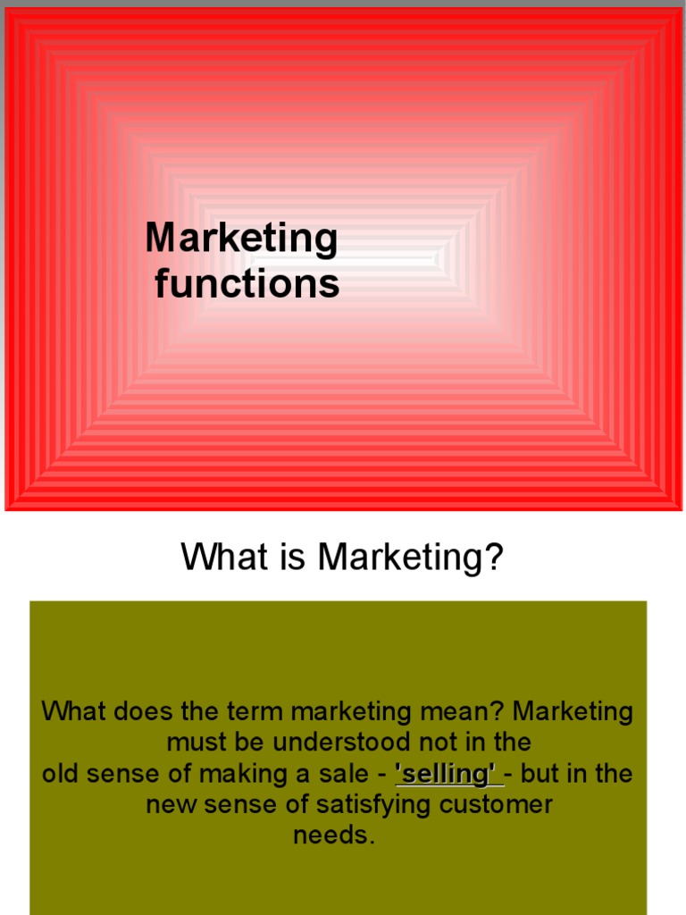 Overview of Marketing Functions | PDF | Marketing | Product (Business)