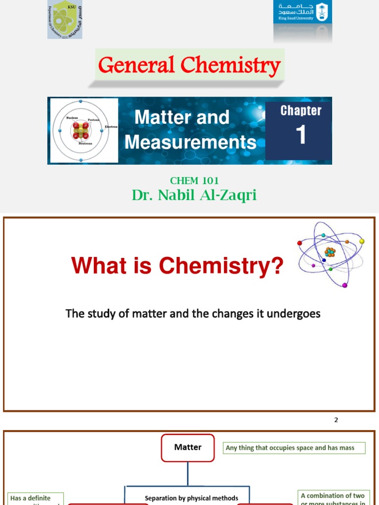 General Chemistry: Matter and Measurements | PDF | Homogeneity And ...