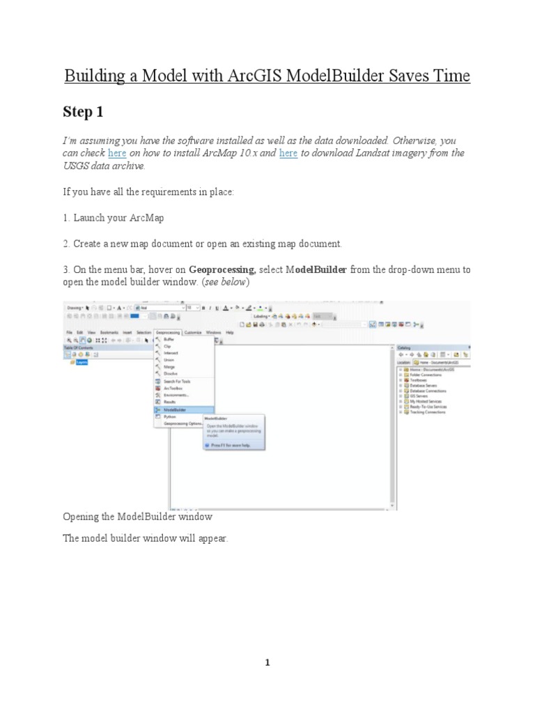 Building A Model With ArcGIS ModelBuilder Saves Time | PDF | Arc Gis ...