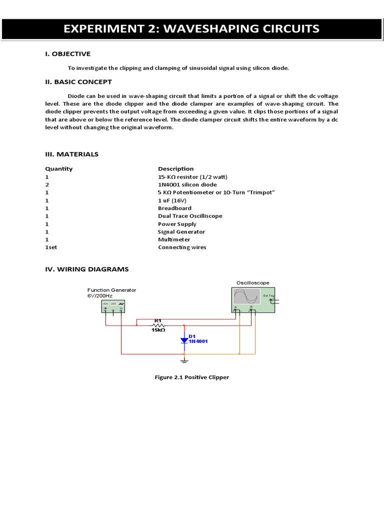 Elex - EXPERIMENT 2 .1 | PDF | Rectifier | Electric Power