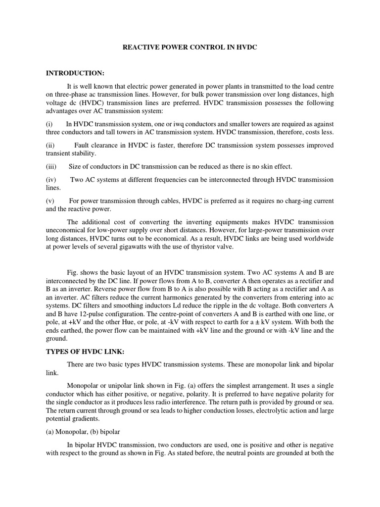 Unit-2 Part B | Descargar gratis PDF | High Voltage Direct Current | Electric Power Transmission