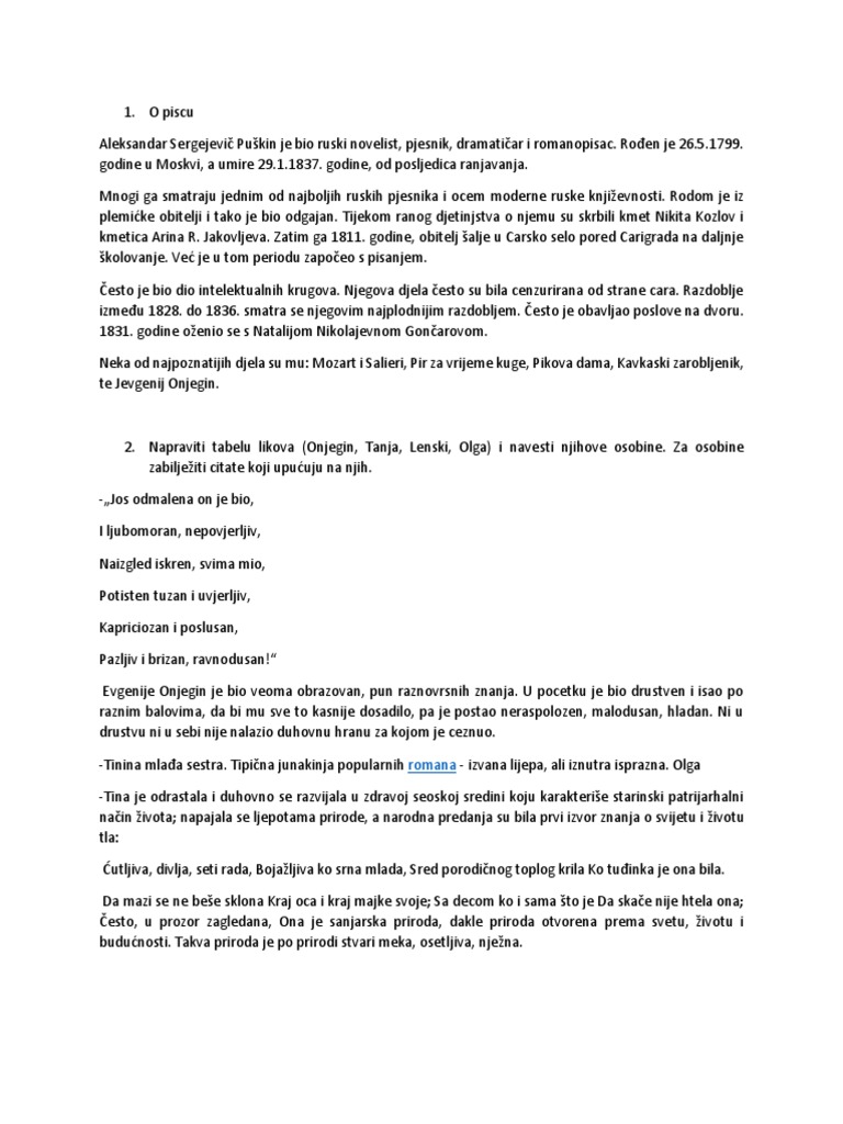 Evgenije Onjegin | PDF