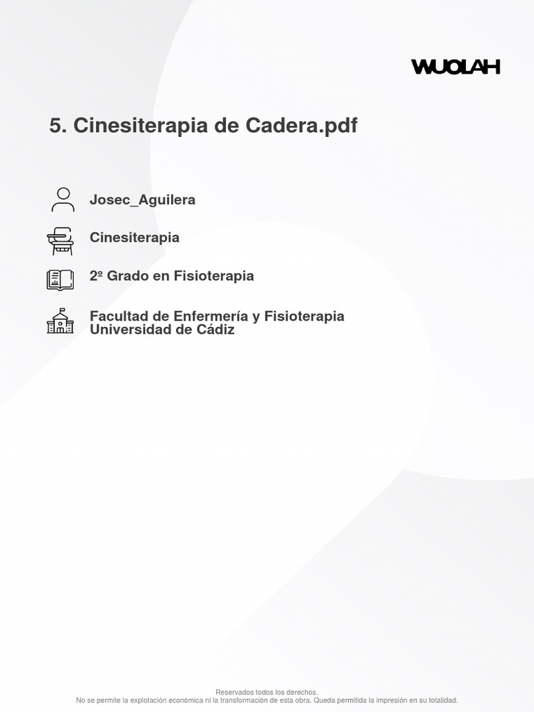 Cinesiterapia De Cadera Pdf Rodilla Mano