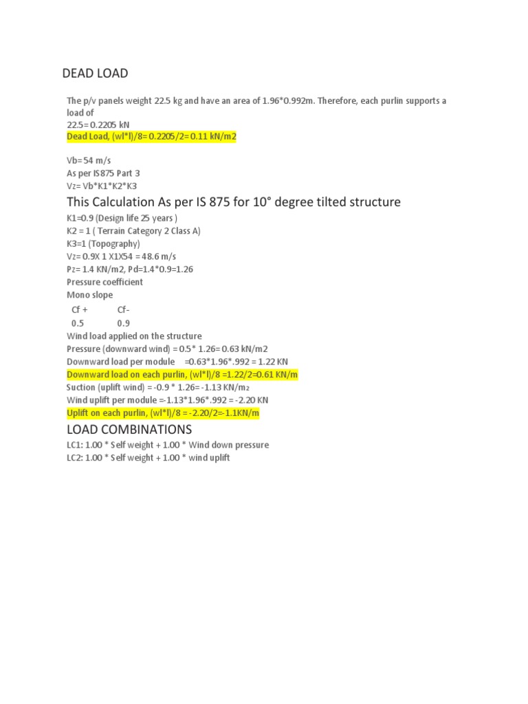 Load Calculation With Staad Report - 18.06 | PDF | Classical Mechanics ...