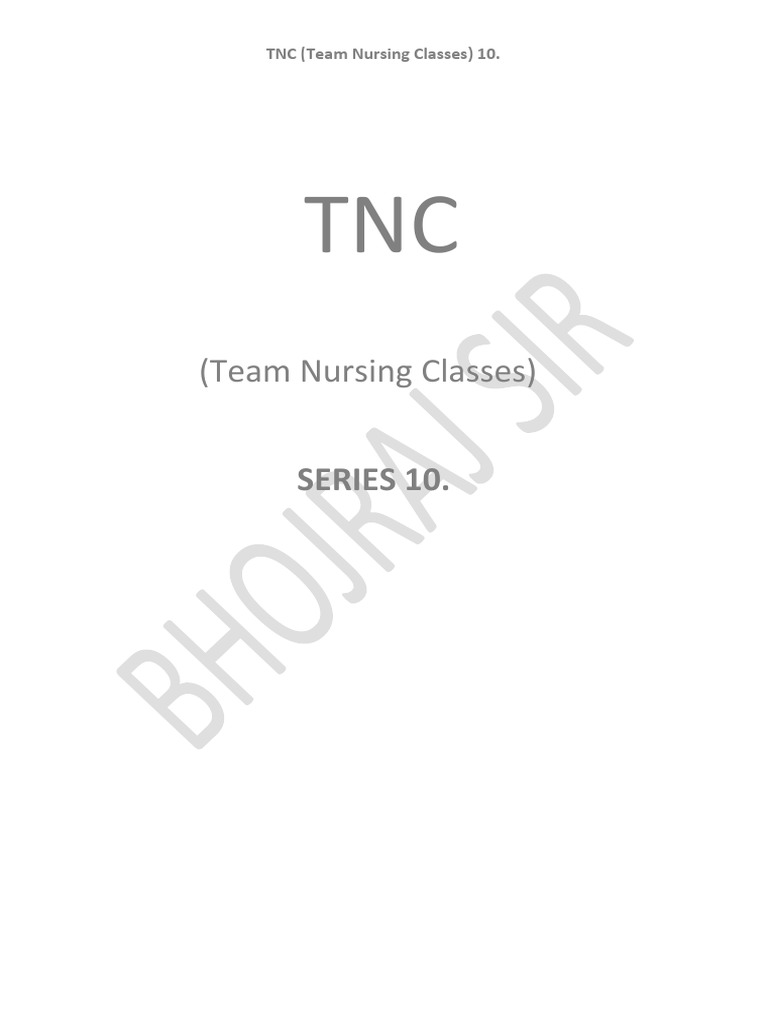 10 Series TNC-1 | PDF | Medical Specialties | Clinical Medicine