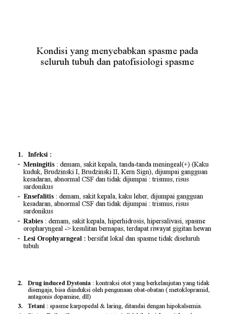 Spasme Karpopedal dan Penyebabnya | PDF