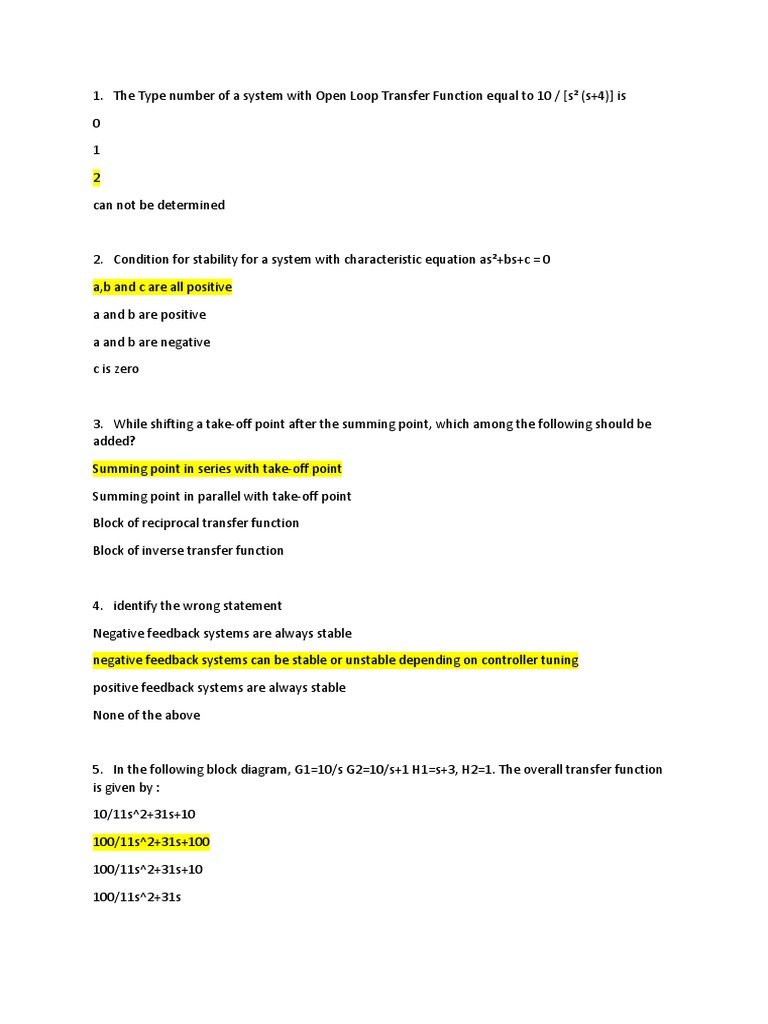 Amca Set 1-Merged | PDF | Control Theory | Pressure Measurement