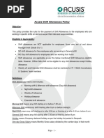 Night Shift Allowance Policy. | PDF
