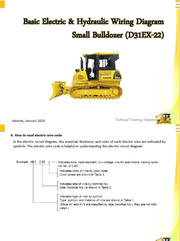 Basic Electric & Hydraulic Wiring Diagram Small Bulldozer (D31EX-22 ...