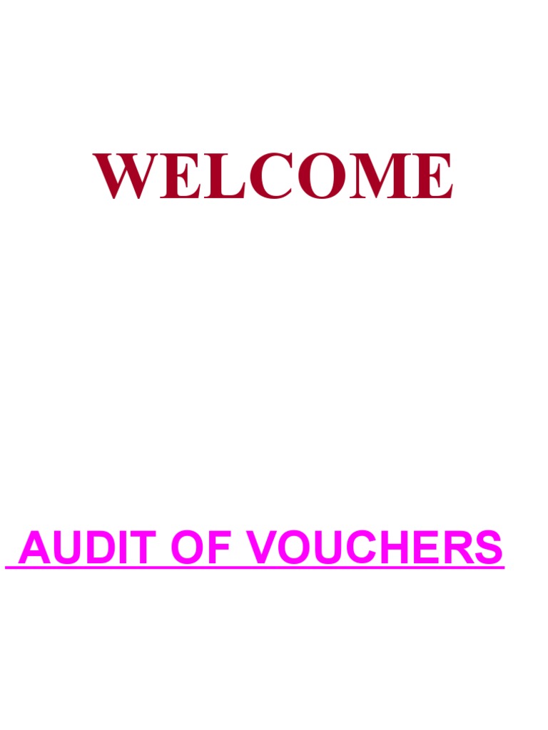Comprehensive Audit and Voucher Guide | PDF | Audit | Expense
