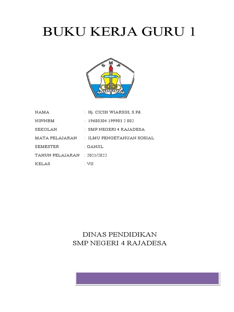 Buku Kerja Guru 1 | PDF