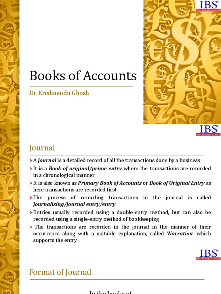 Books of Accounts | PDF | Debits And Credits | Bookkeeping