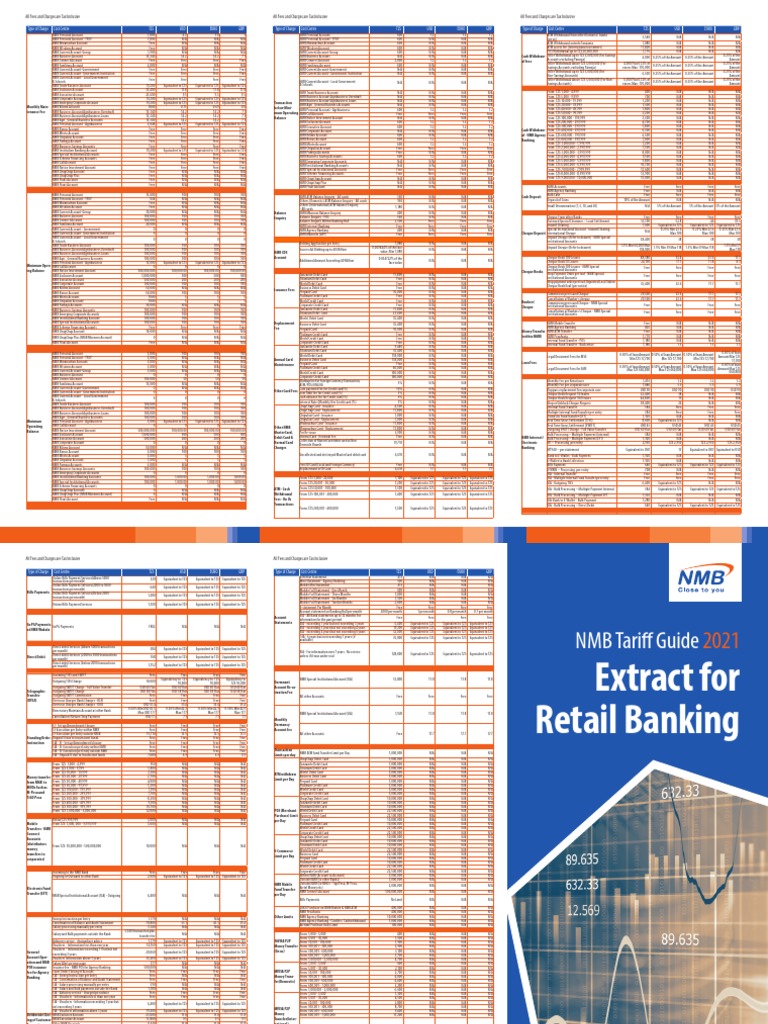 NMB Tariff Guide 2021 | PDF | Debit Card | Cheque