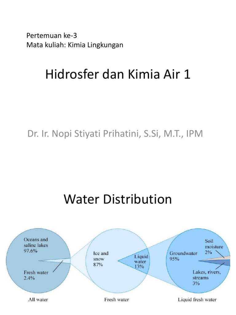Kimia Air dan Sifat Hidrosfer | PDF | Sains & Matematika