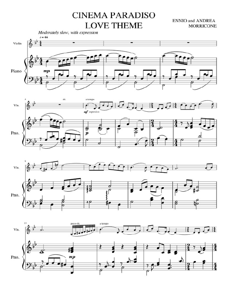 Cinema Paradiso Piano | PDF