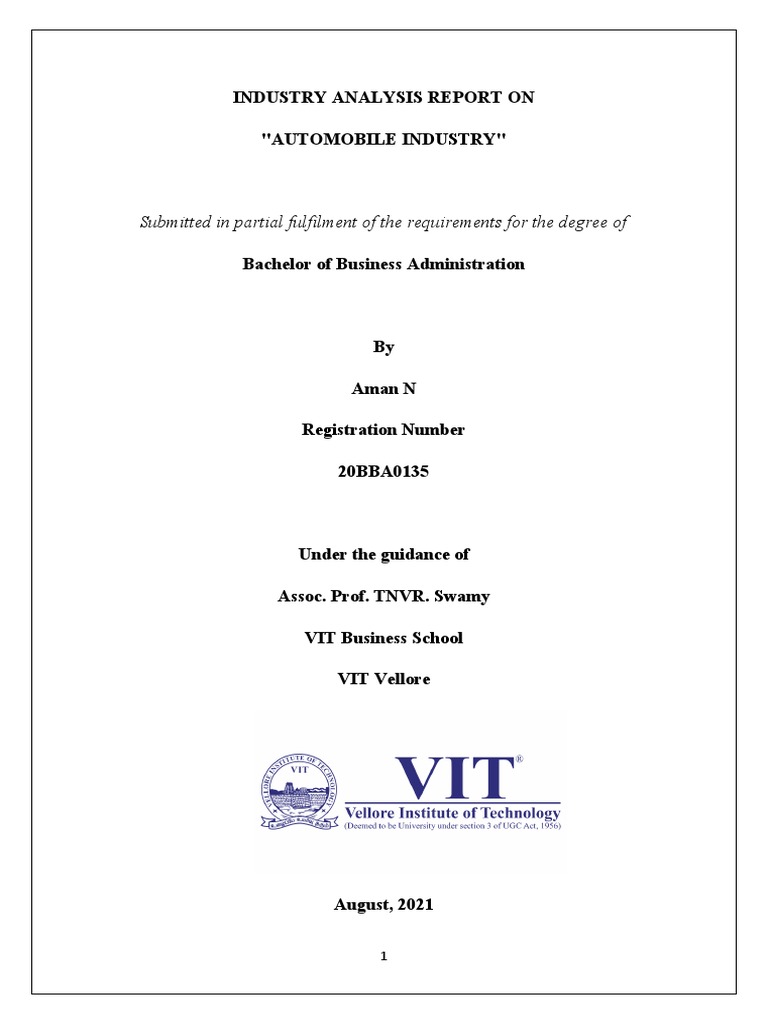 Comparative Analysis of Automobile Industry | PDF | Car | Economies