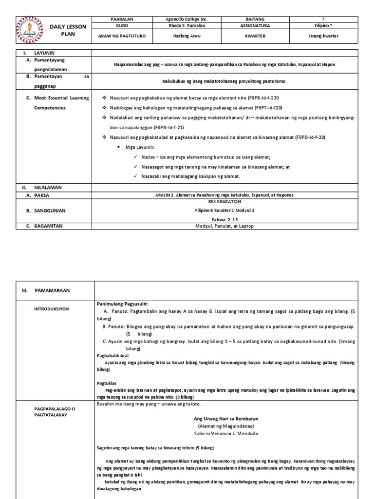 Filipino DLP 3 | PDF