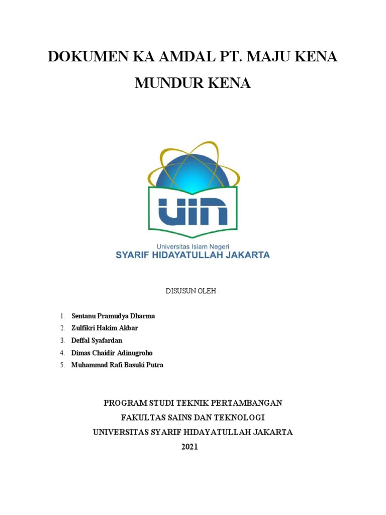 Dokumen Ka Amdal PT Maju Kena Mundur Kena | PDF