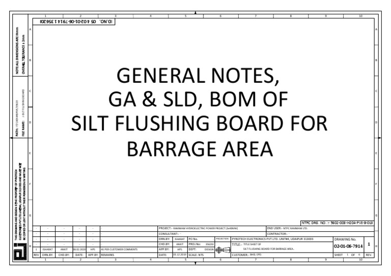 Drawing Format - Silt Flushing Board | PDF