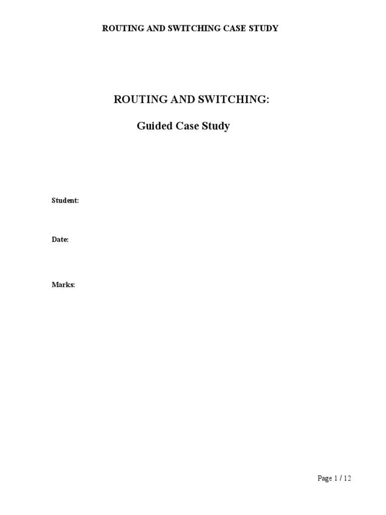 Routing and Switching Case Study | PDF | Router (Computing) | Computer Network