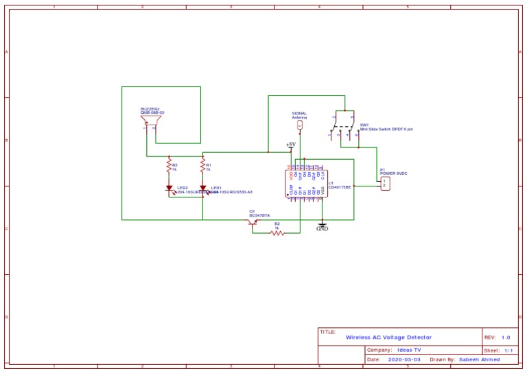 Schematic - Wireless AC Voltage Detector - 2020-11!02!21!55!52 | PDF ...
