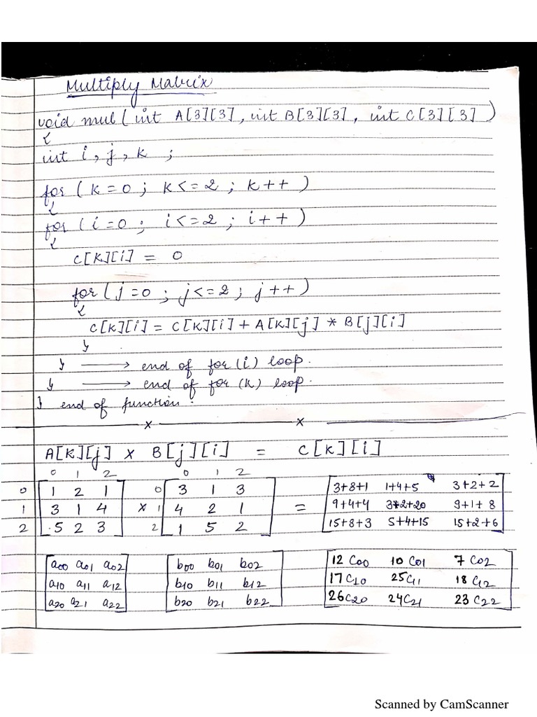 Multiply Matrix | PDF