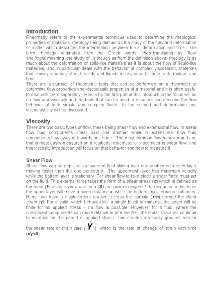 Basics of Rheology | PDF | Viscoelasticity | Elasticity (Physics)