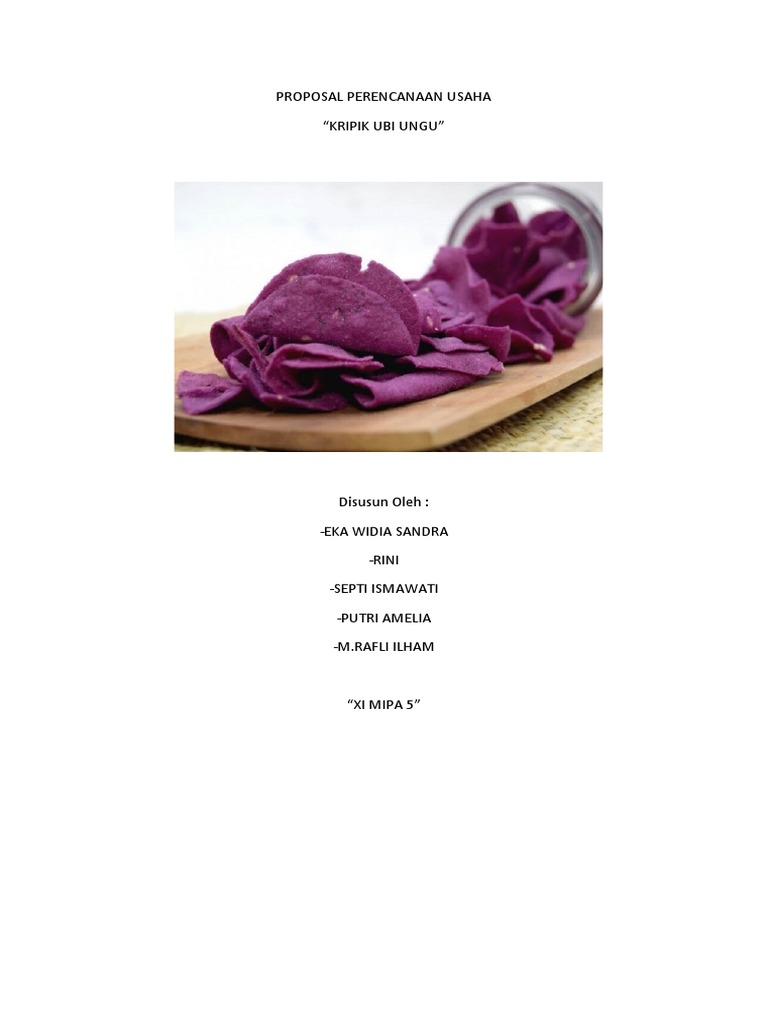Proposal Perencanaan Usaha "Kripik Ubi Ungu" | PDF