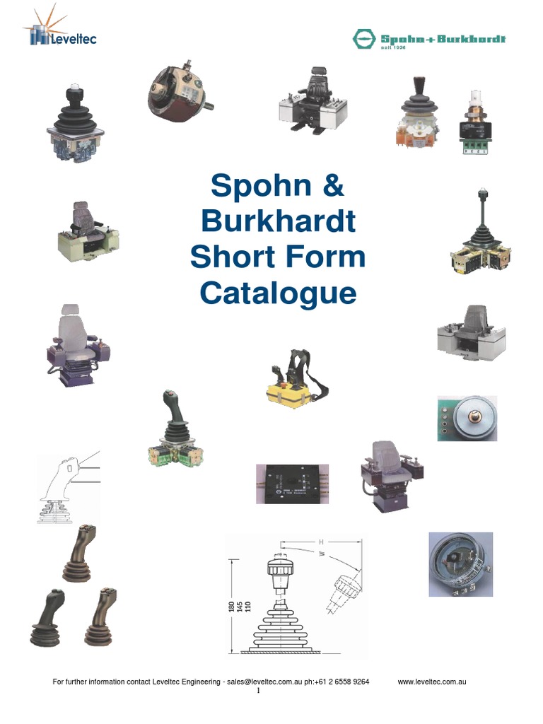 Spohn & Burkhardt Short Form Catalogue | PDF | Electrical Equipment ...