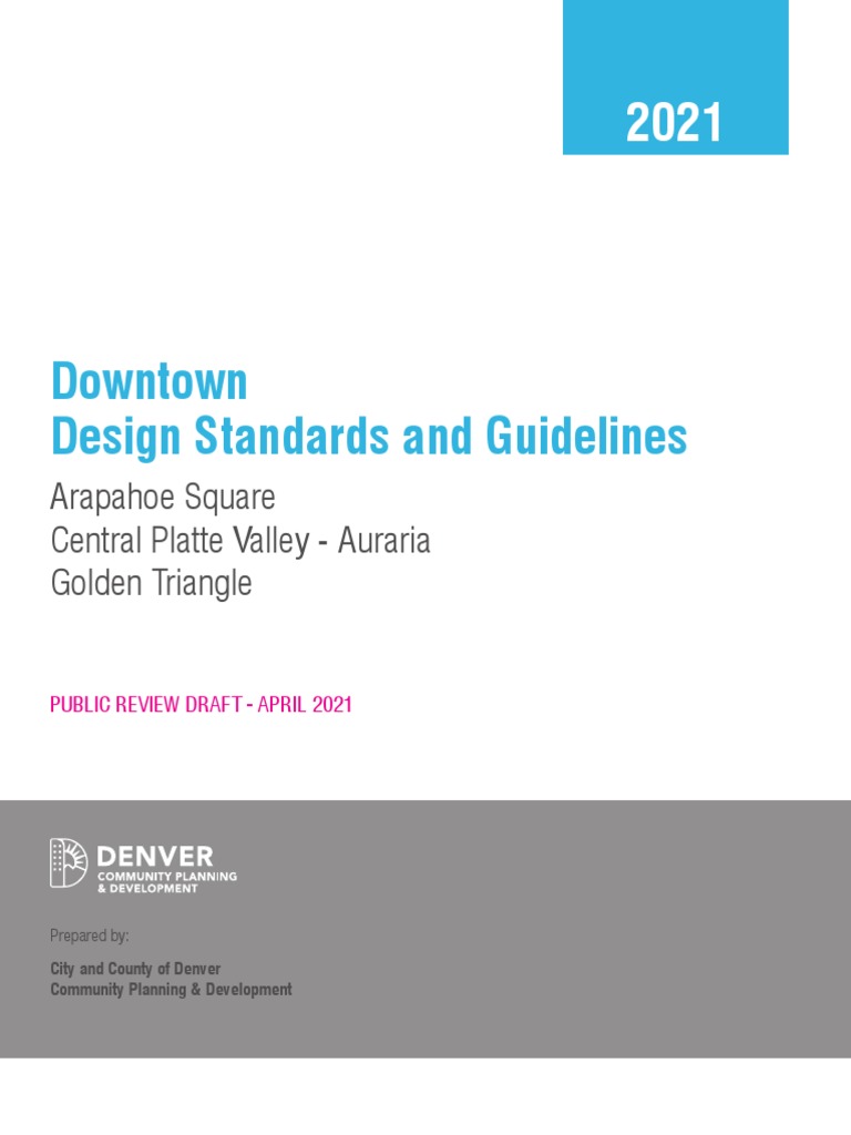 Denver Design Guidelines 2021 | PDF | Denver | Zoning