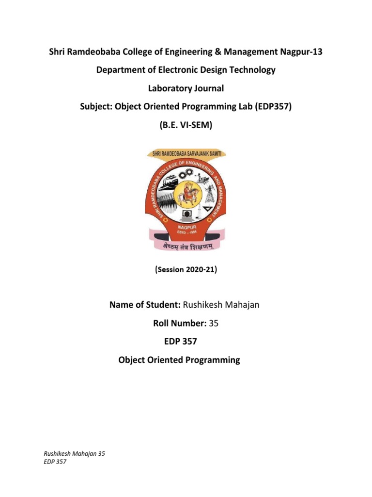 Rushikesh Mahajan OOPS Lab 35 | PDF | Matrix (Mathematics) | Java (Programming Language)