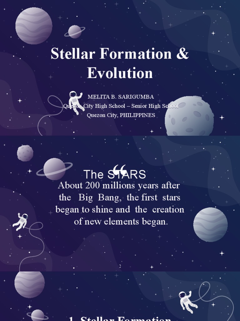 Part 1 Stellar Form Evolu | PDF | Star Formation | Stars