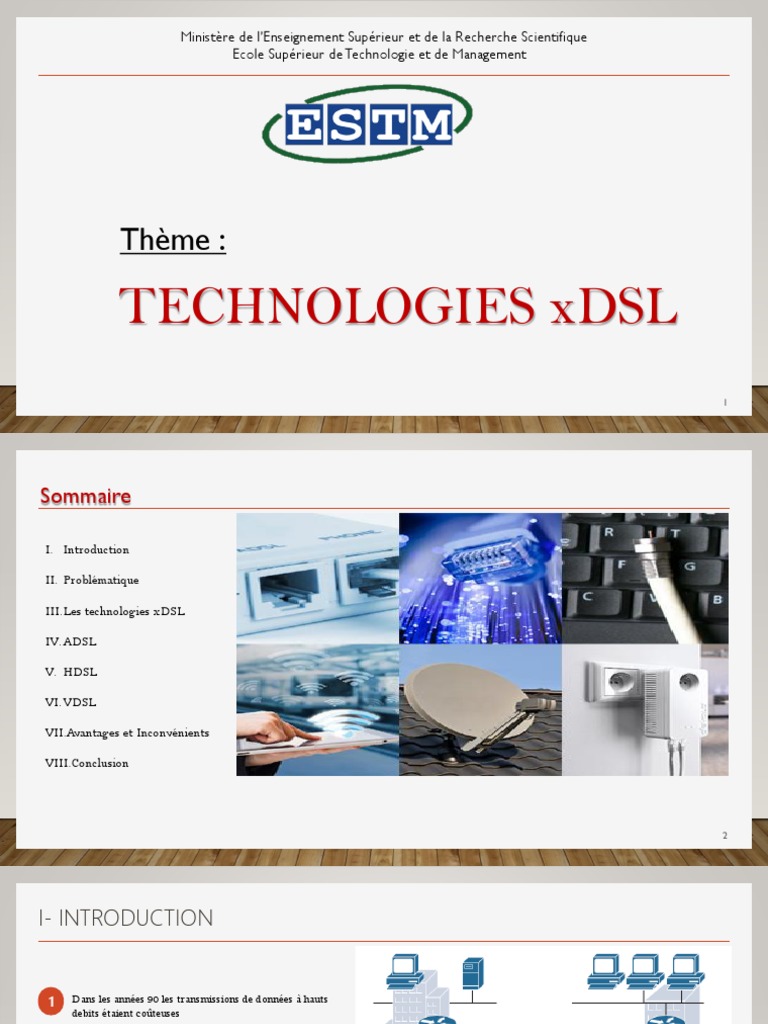 Technologies xDSL : Avantages et Types | PDF | Modulation | Modem