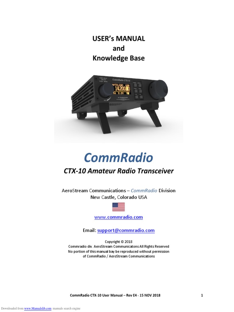 Commradio: User'S Manual and Knowledge Base | PDF | Radio ...