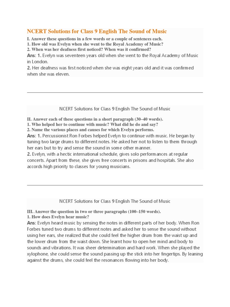 Assignment (The Sound of Music) | PDF | Musical Instruments