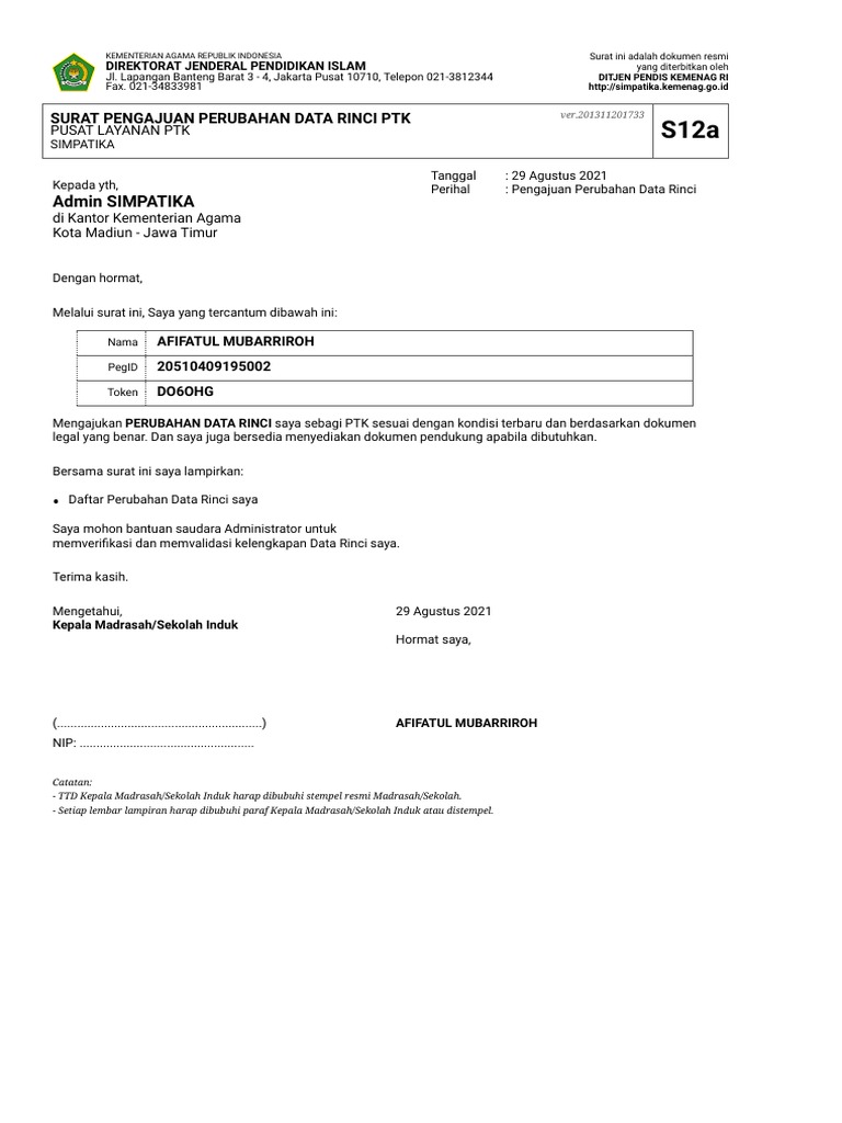 Pusat Layanan PTK Simpatika | PDF